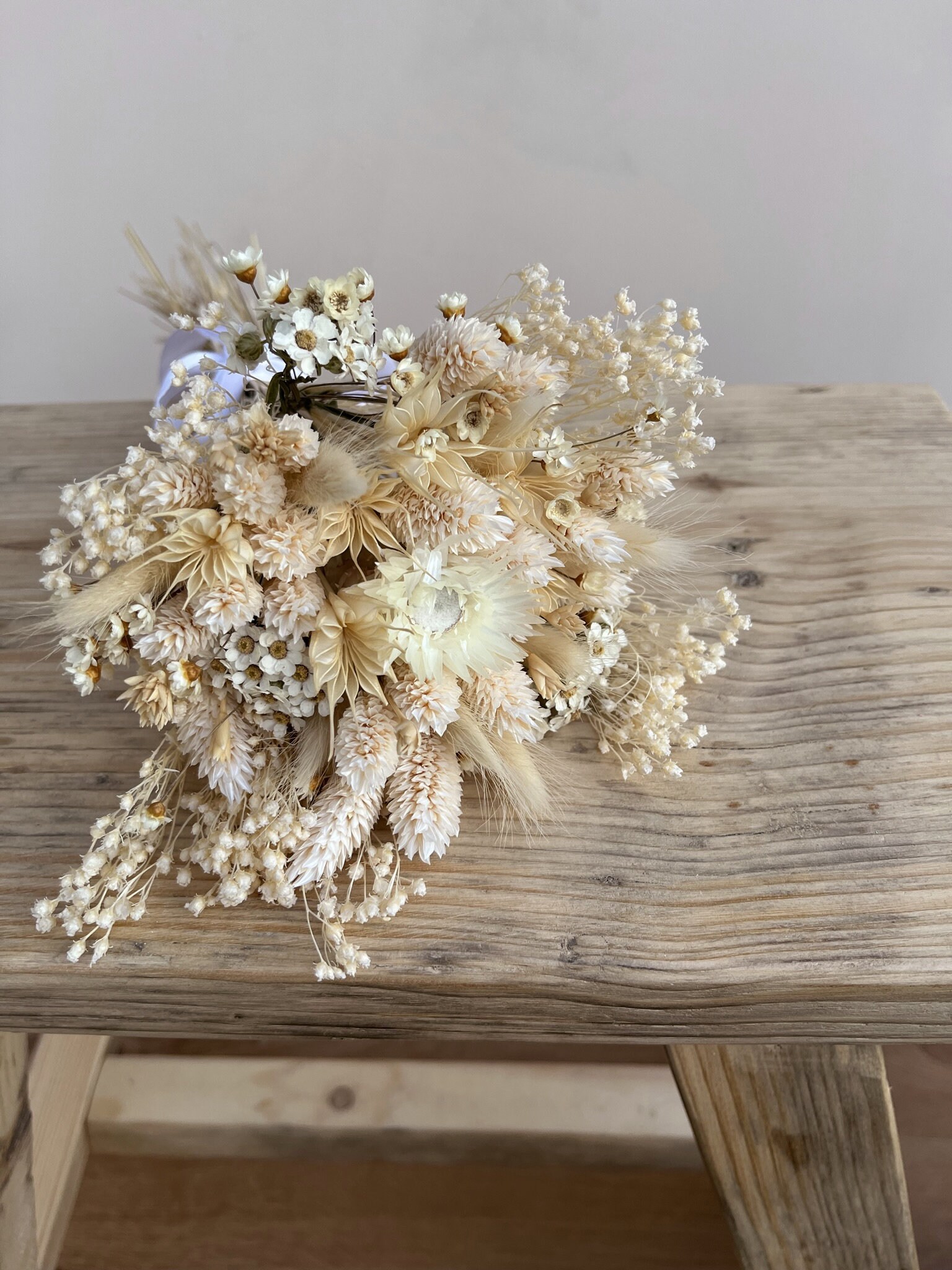 Mini Dried Daisy Bouquet Cream Dried Flower Arrangement - Etsy UK