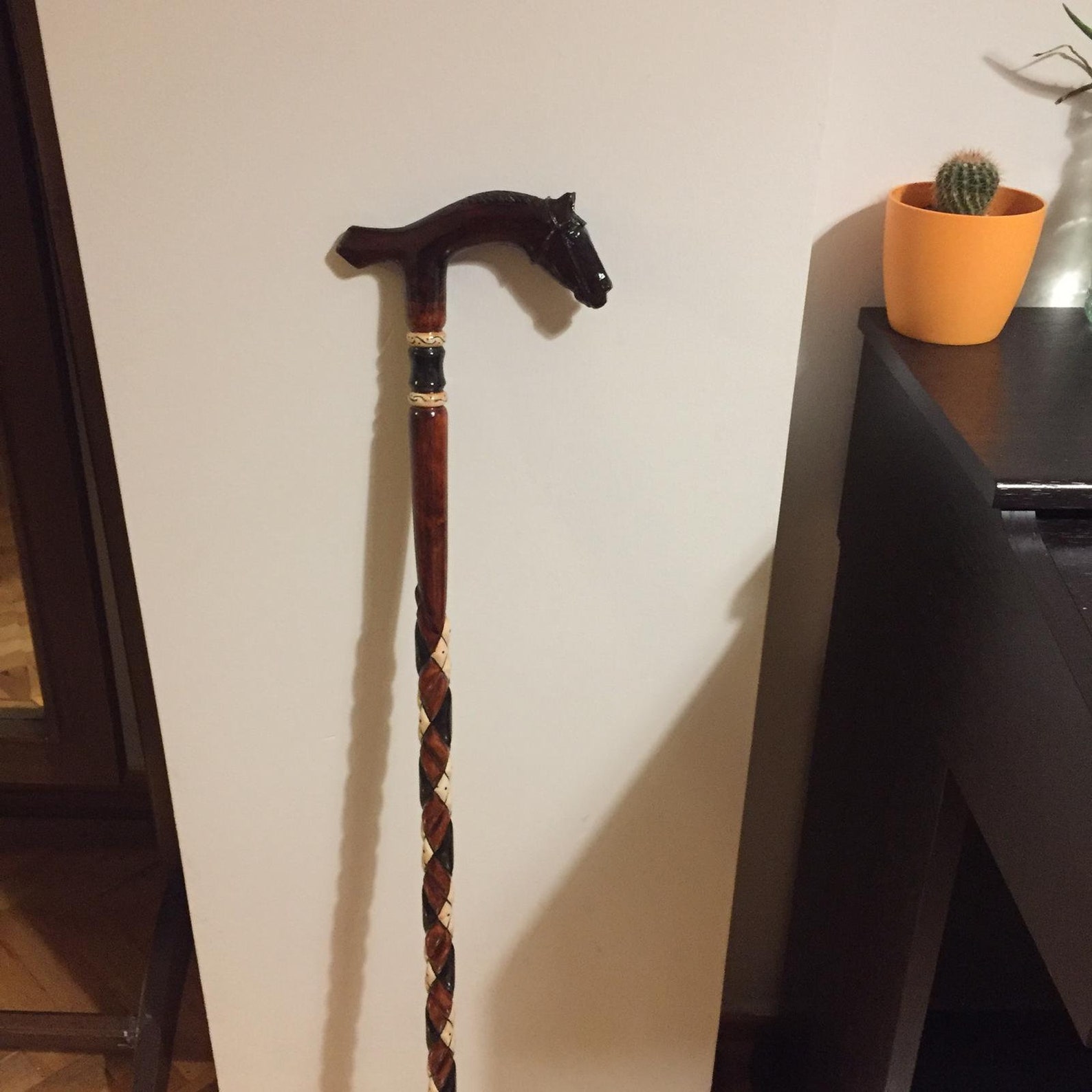 Luxury Hand-carved Wood Horse Head Walking Cane for Men and - Etsy