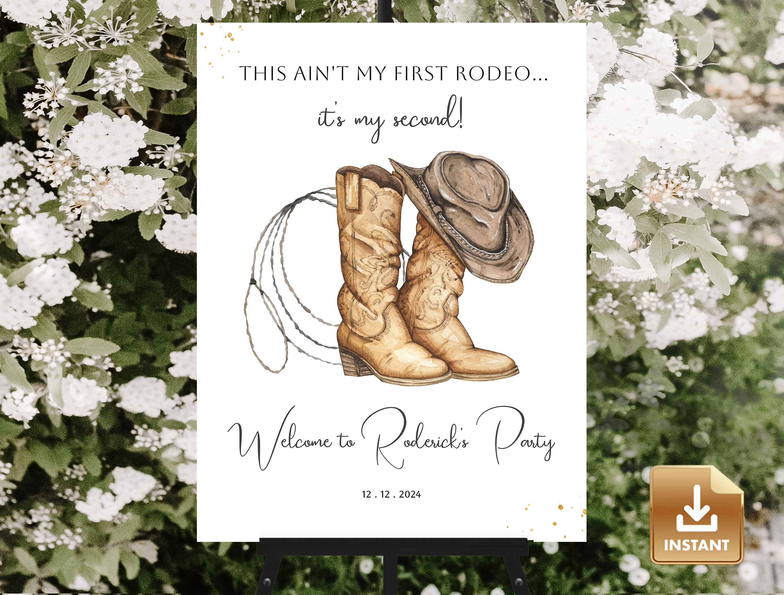 This Ain't My 1st Rodeo, 2nd Rodeo Birthday Welcome Sign Template ...