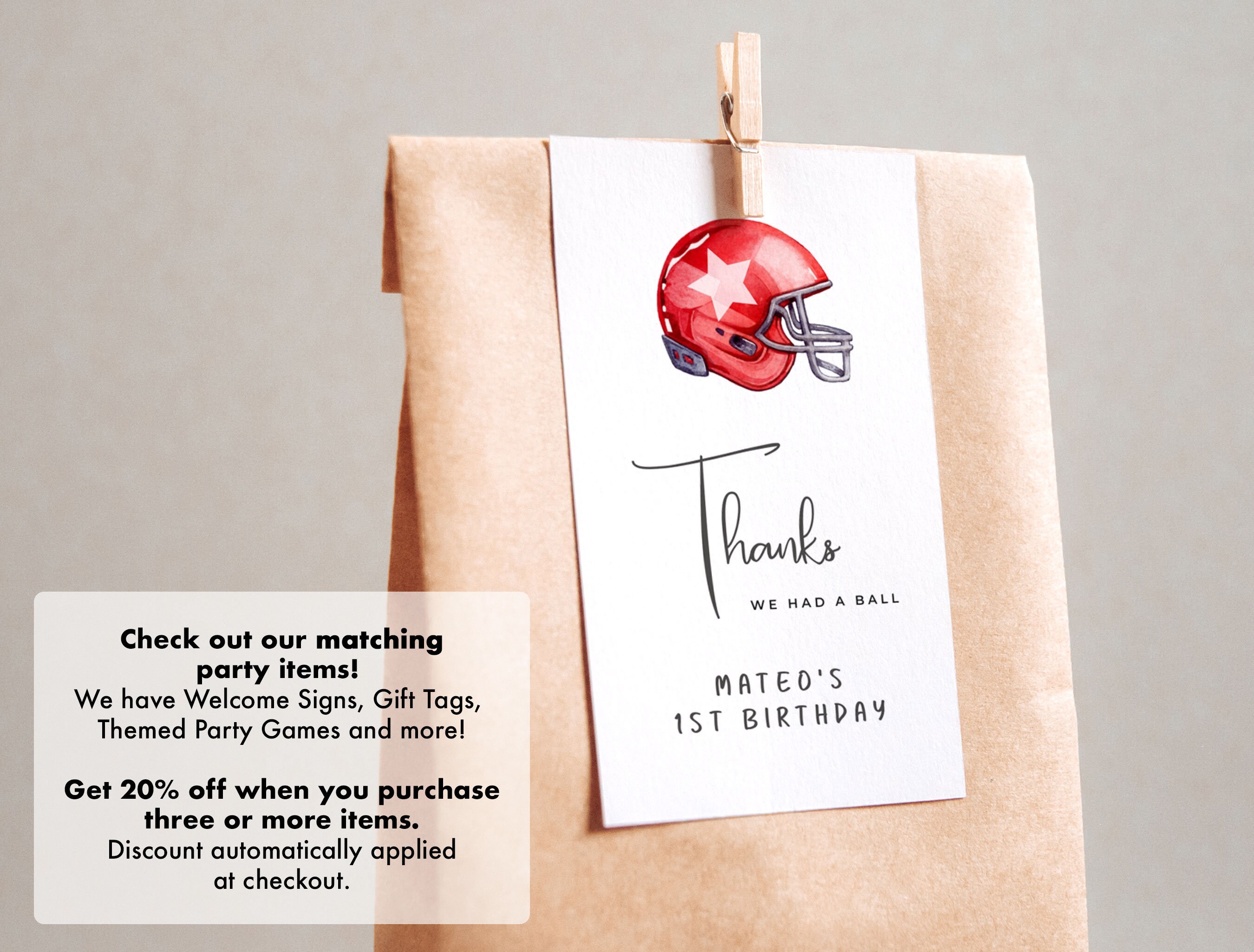 Rookie of the Year Thank You Card, Printable Thank You Card Template ...