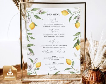 Italian Summer Menu Template - Etsy