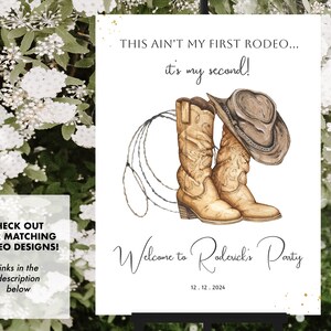 2nd Rodeo Birthday Party Invitation, Western Birthday Invite, Second ...