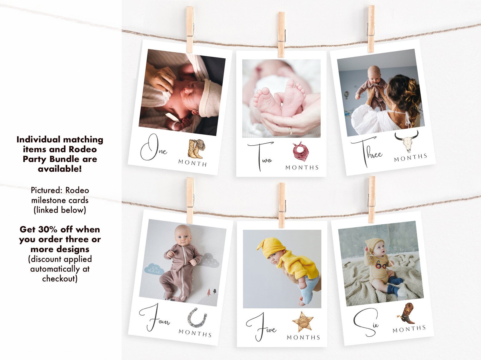 1st Rodeo Cupcake Topper Template Cowboy Birthday Party - Etsy