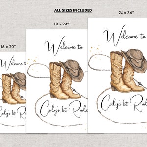 1st Rodeo Birthday Welcome Sign Template, First Birthday Party Welcome ...