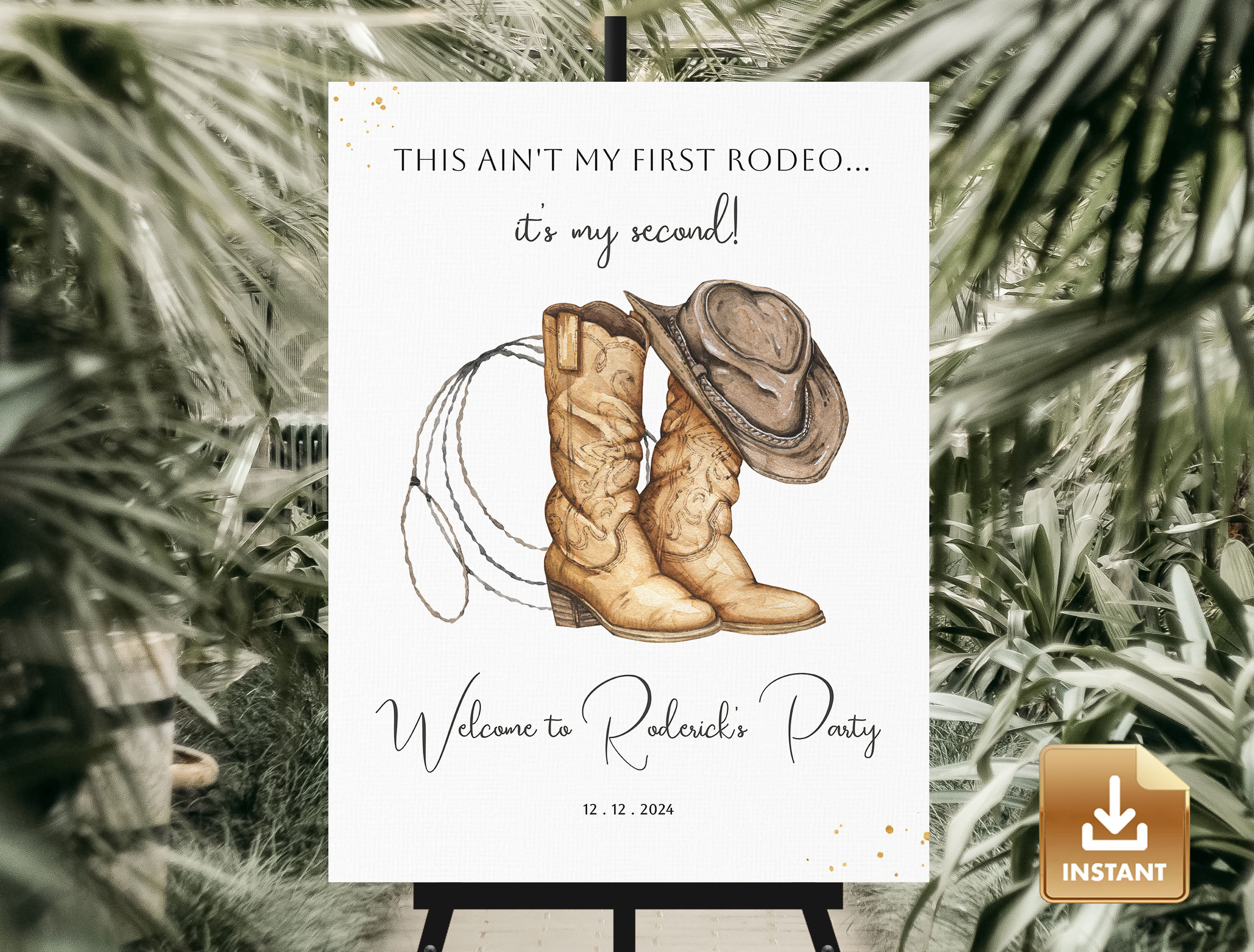 This Ain't My 1st Rodeo, 2nd Rodeo Birthday Welcome Sign Template ...