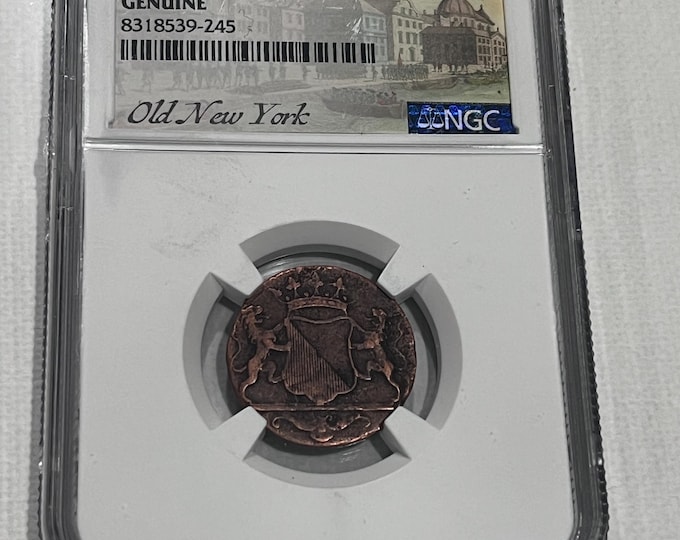 New York Penny, N.E Indies Duit, NGC Certified, Colonial Coins ...