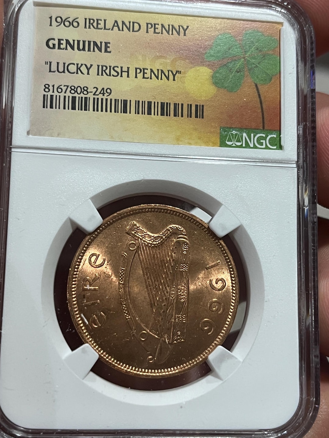 Lucky Irish Penny, NGC Certified, 1966, Ireland Coin - Etsy