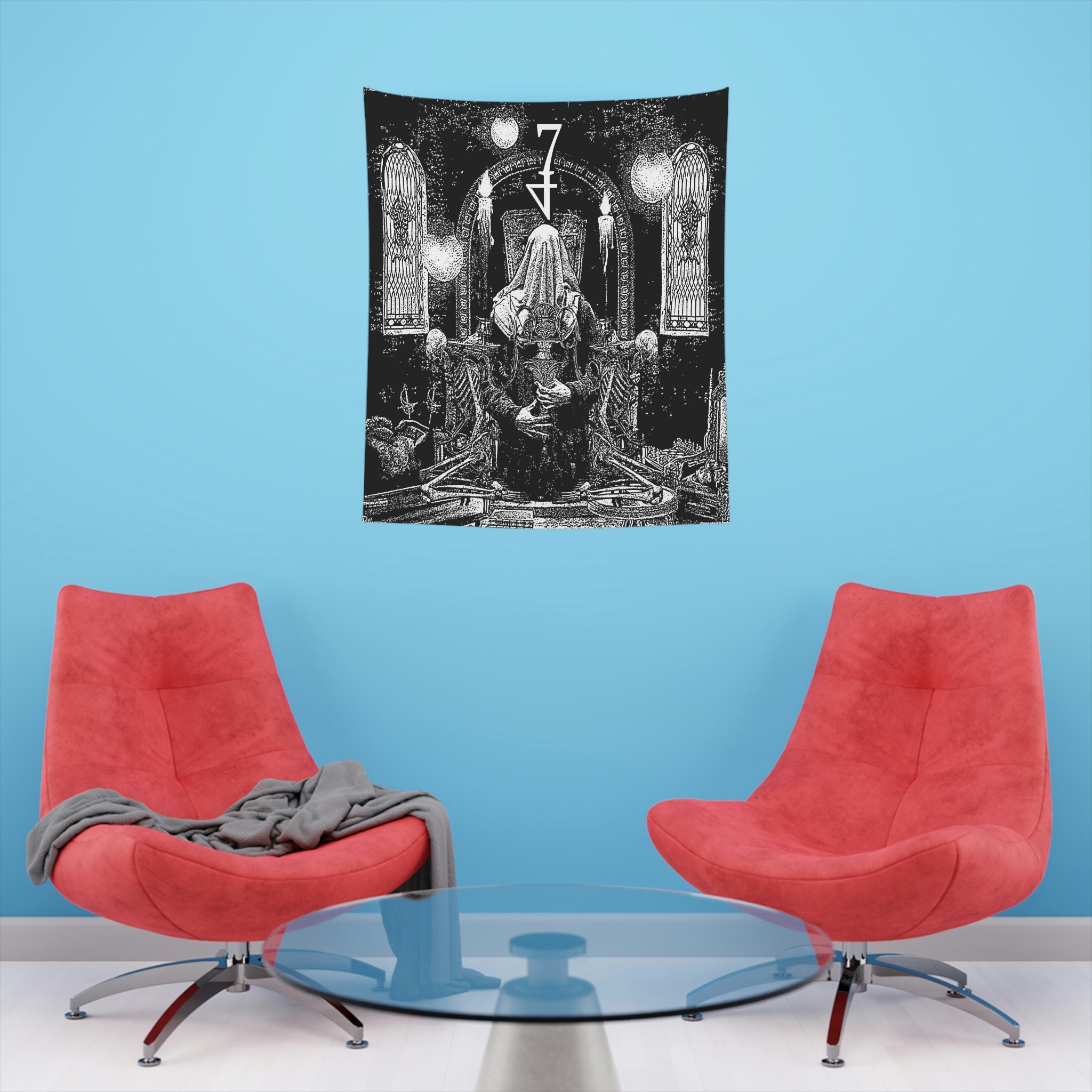 Wizard Tapestry, Gematria Tapestry, Esoteric Tapestry, Occult Tapestry ...