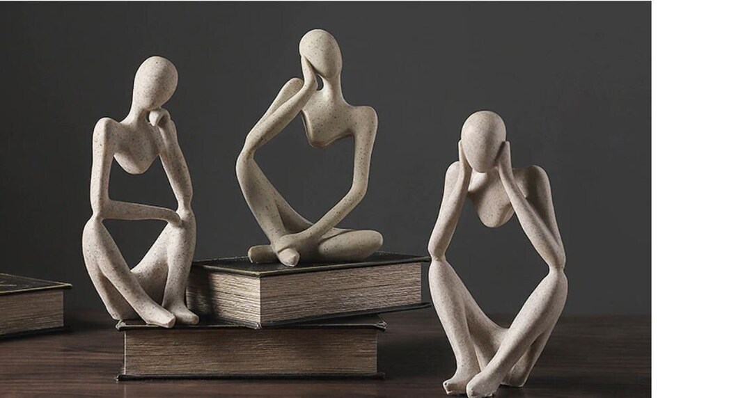 Abstract Thinking Man Ornament Sculpture 2 Colors - Etsy