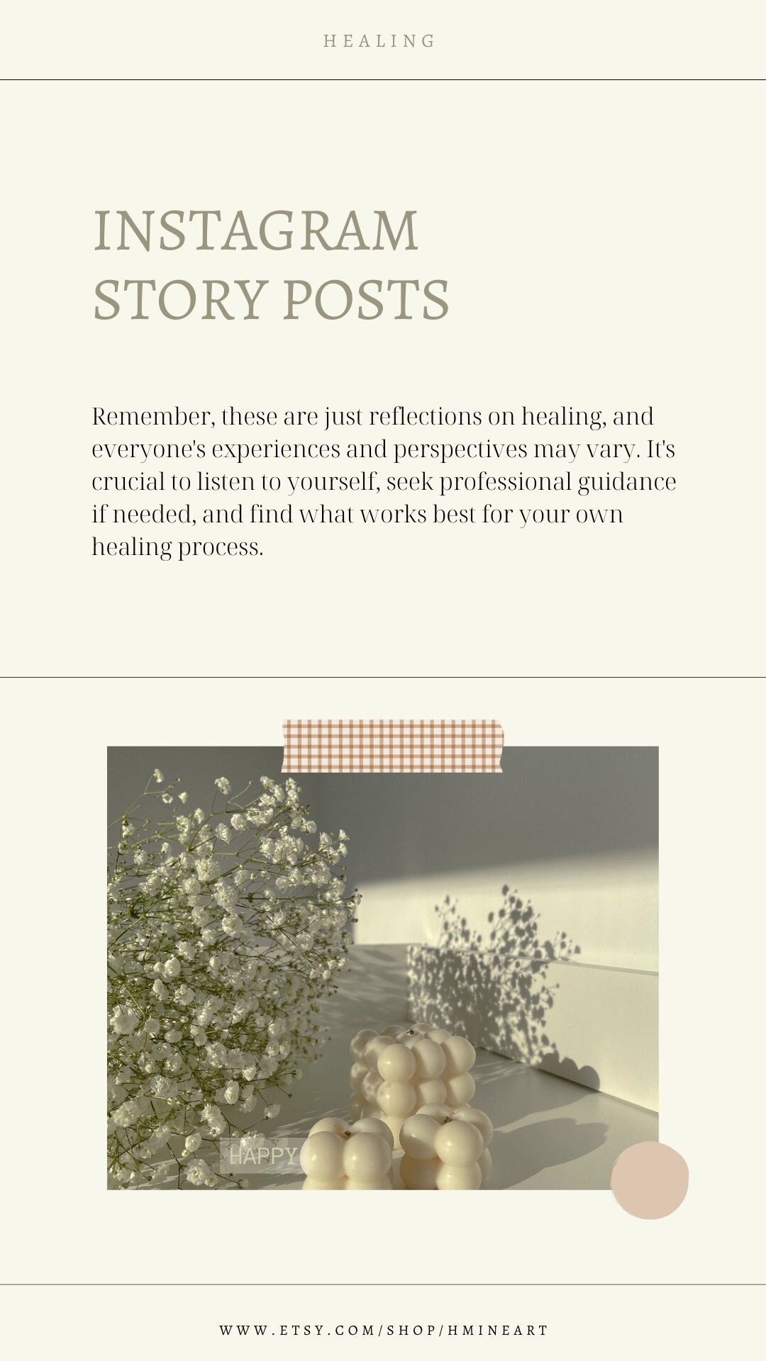 20 Instagram Story Templates on Healing, Good Vibes and Me-time - Etsy