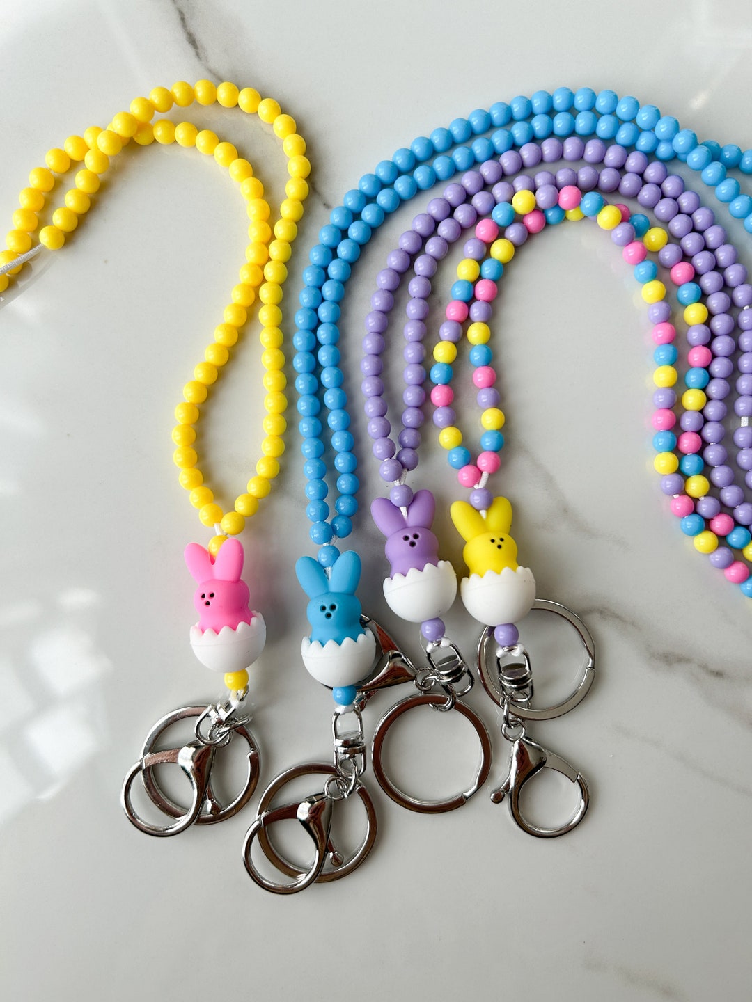 Easter Bunny Teacher Lanyard, Easter Lanyard, Personalized Spring ...