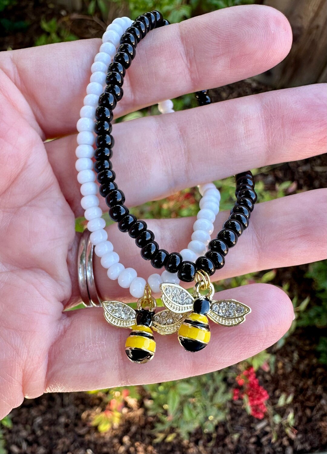 Bee Bracelet Bee Charm Bracelet Honeybee Jewelry Bee Lovers Gift Gold ...