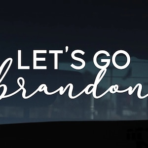 Lets Go Brandon Cursive Decal, Conservative Decal, Made in USA, Car ...