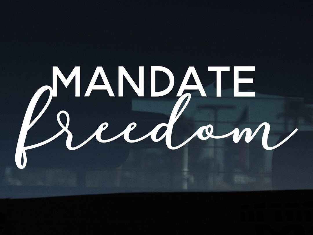 Mandate Freedom Cursive Decal, Conservative Decal, Republican, Made in ...