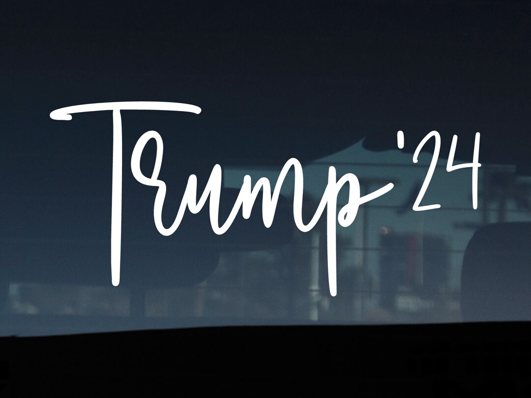 Trump Simple Cursive Decal, Trump Decal, Republican, Conservative Decal ...