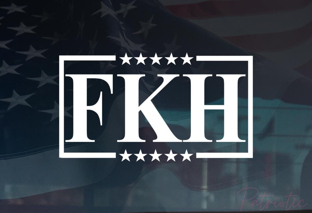 FKH Decal, Trump, Conservative, Republican Decal. Made in USA. Car ...