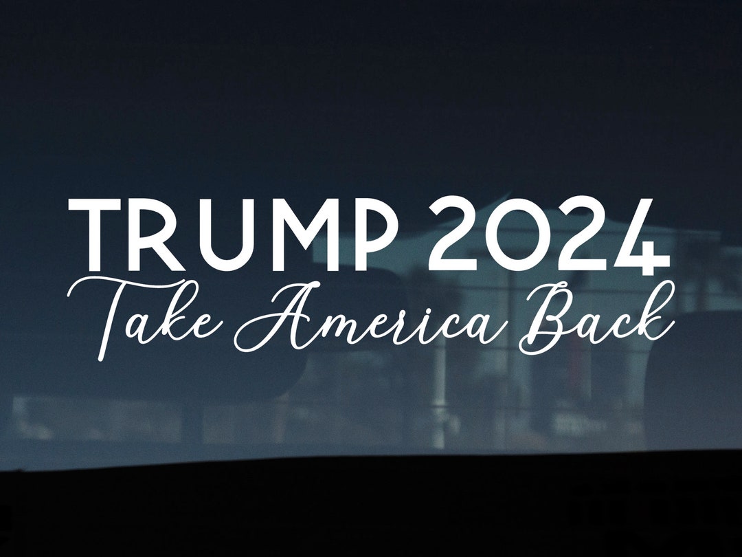Trump 2024 Cursive Decal, Trump Decal, Conservative, Republican Decal ...