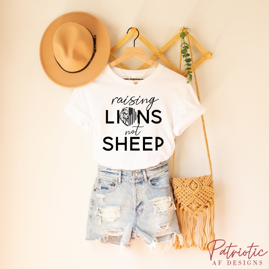 Raising Lions Not Sheep Shirt, Conservative Shirt, Republican Gift ...