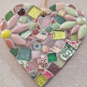 Heart Mosaic, Mixed Media Mosaic Art, Mother's Day Gift, Handmade ...