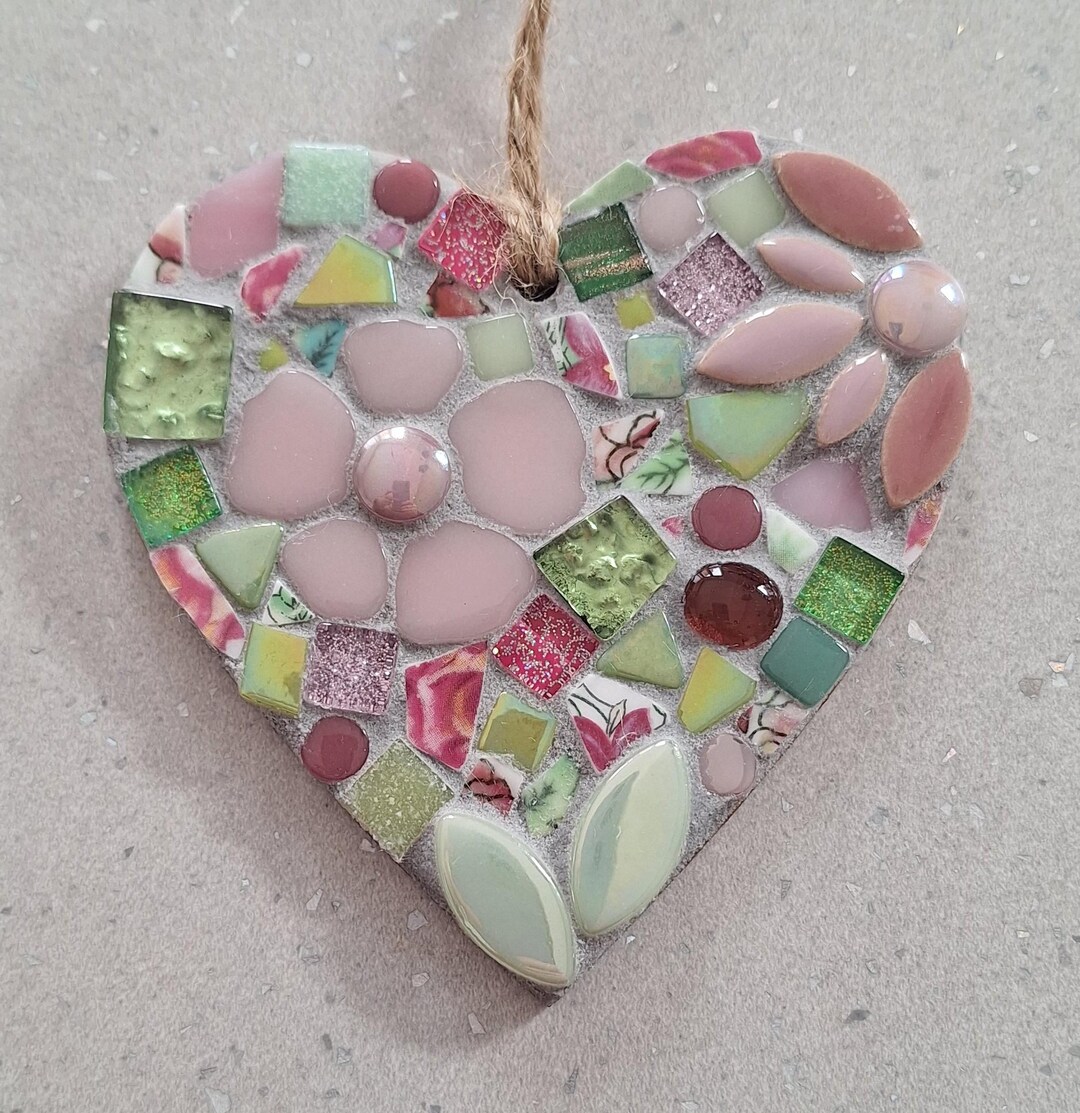 Heart Mosaic, Mixed Media Mosaic Art, Mother's Day Gift, Handmade ...