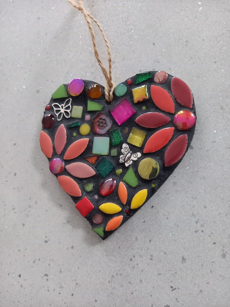 Heart Mosaic, Mixed Media Mosaic Art, Mother's Day Gift, Mosaic Art ...