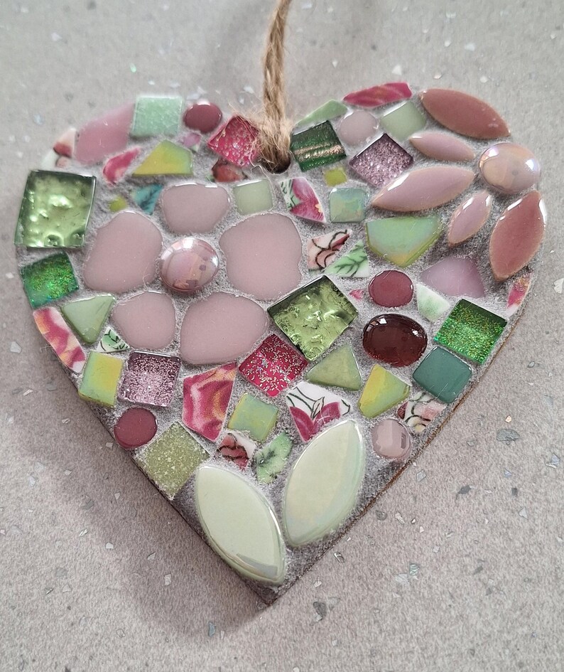 Heart Mosaic, Mixed Media Mosaic Art, Mother's Day Gift, Handmade ...