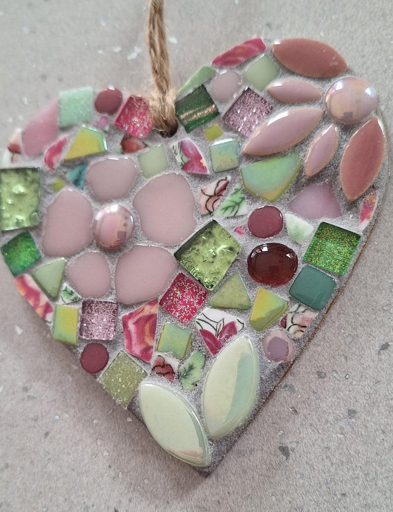 Heart Mosaic, Mixed Media Mosaic Art, Mother's Day Gift, Handmade ...