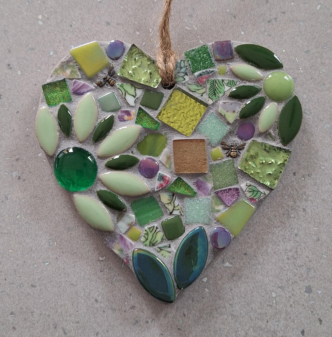 Heart Mosaic, Mixed Media Mosaic Art, Mother's Day Gift, Handmade ...