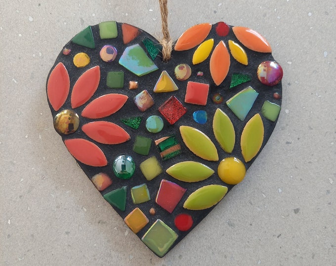 Heart Mosaic, Mixed Media Mosaic Art, Mother's Day, Handmade ...
