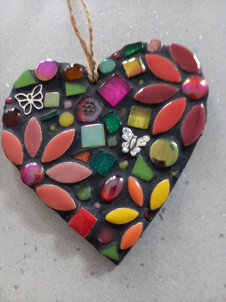 Heart Mosaic, Mixed Media Mosaic Art, Mother's Day Gift, Mosaic Art ...