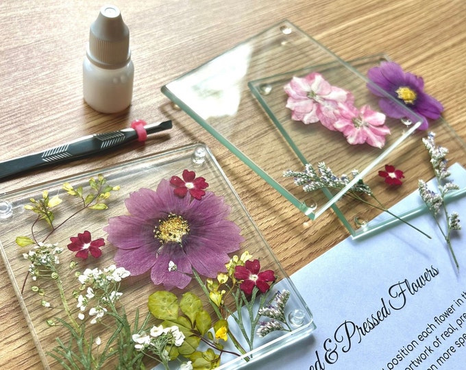 Handmade Resin and Pressed Flower Coasters | Aesthetic Coasters ...