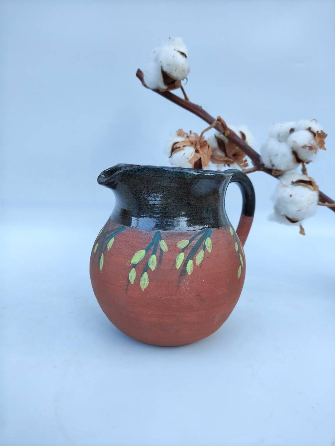 Ceramic Jug With Handle, Pottery Large Pitcher, Ceramic Pitcher - Etsy