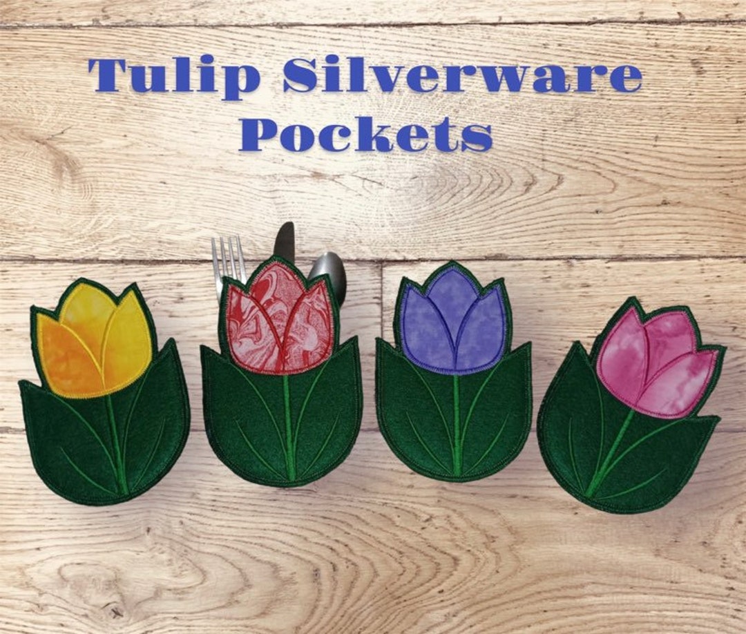 Spring Tulip Silverware Holders - Etsy