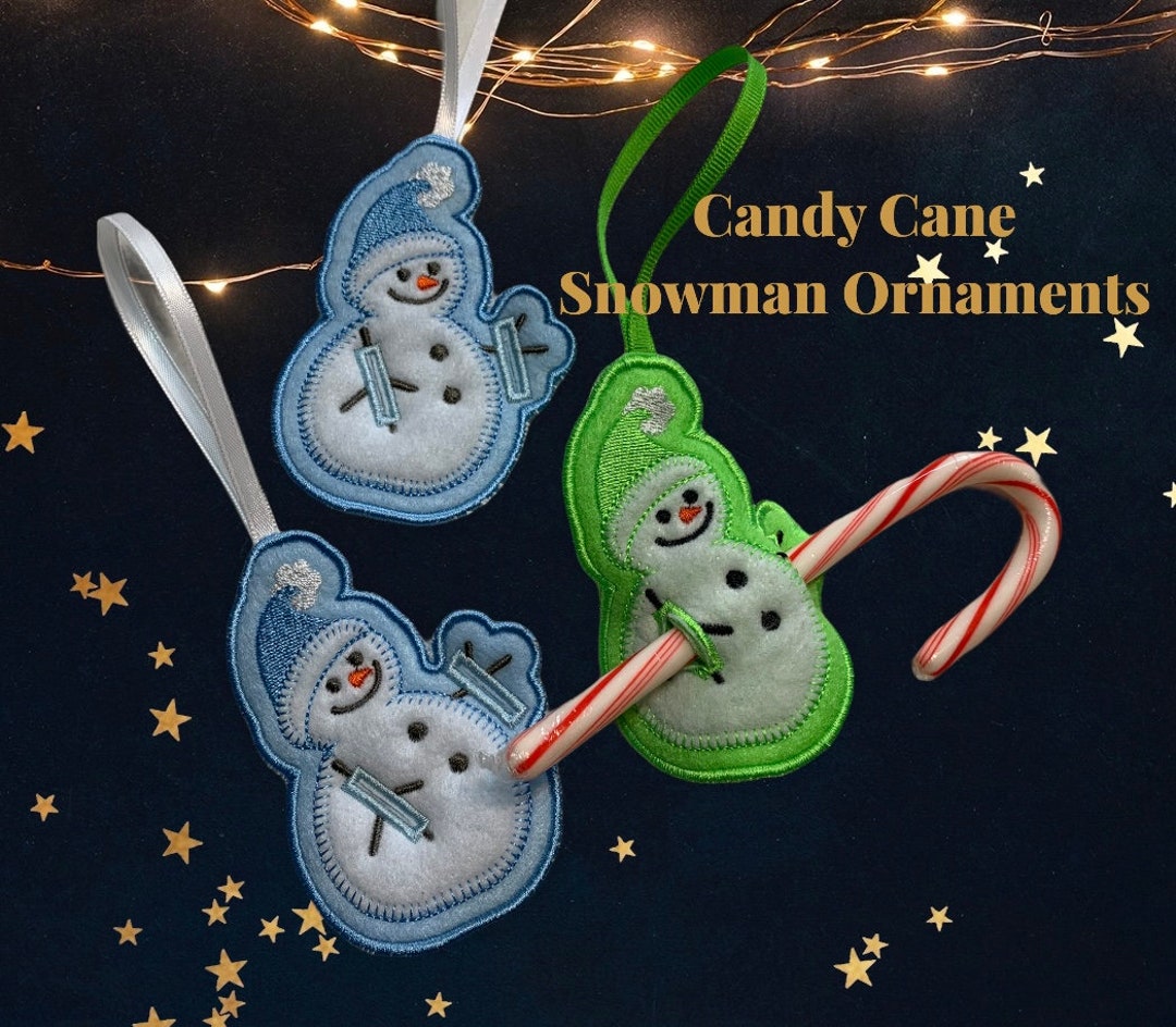 Snowman Candy Cane Holders - Etsy