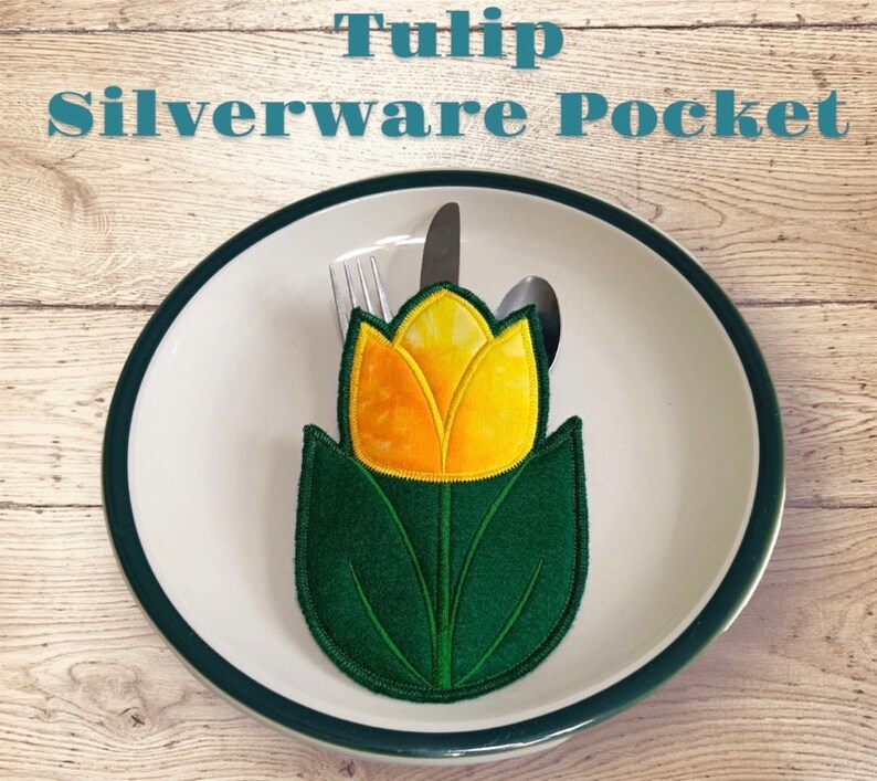 Spring Tulip Silverware Holders - Etsy