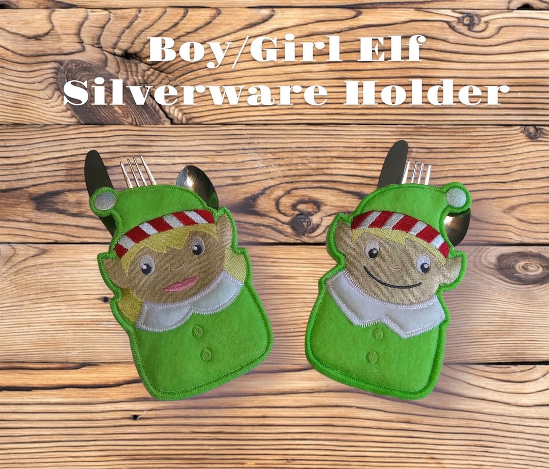 Christmas Elf Silverware Holders - Etsy
