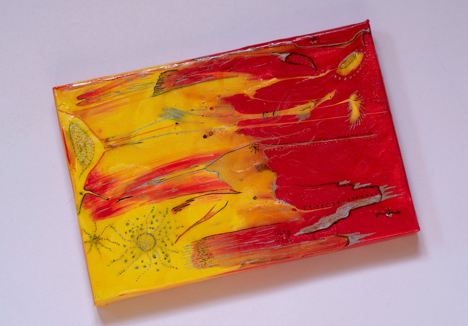 Mini Abstract Painting - Etsy