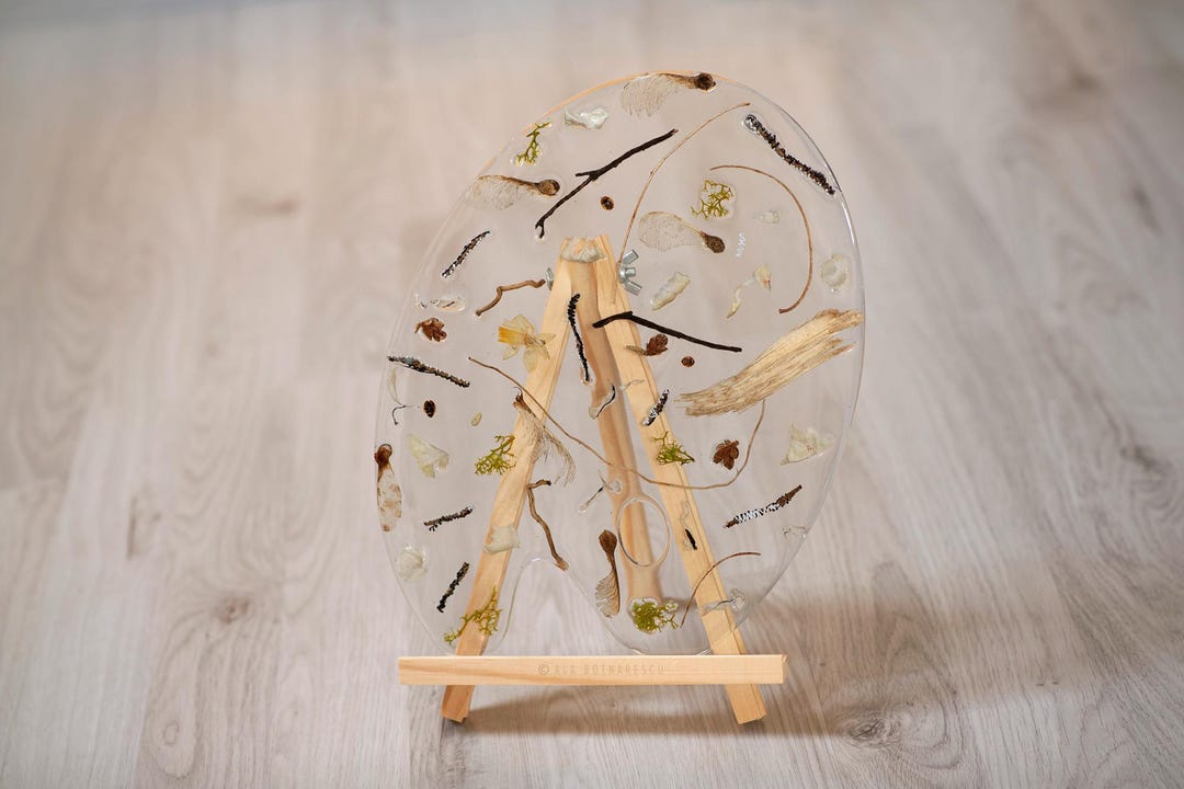 Unique Epoxy Resin Palette With Nature Elements - Etsy