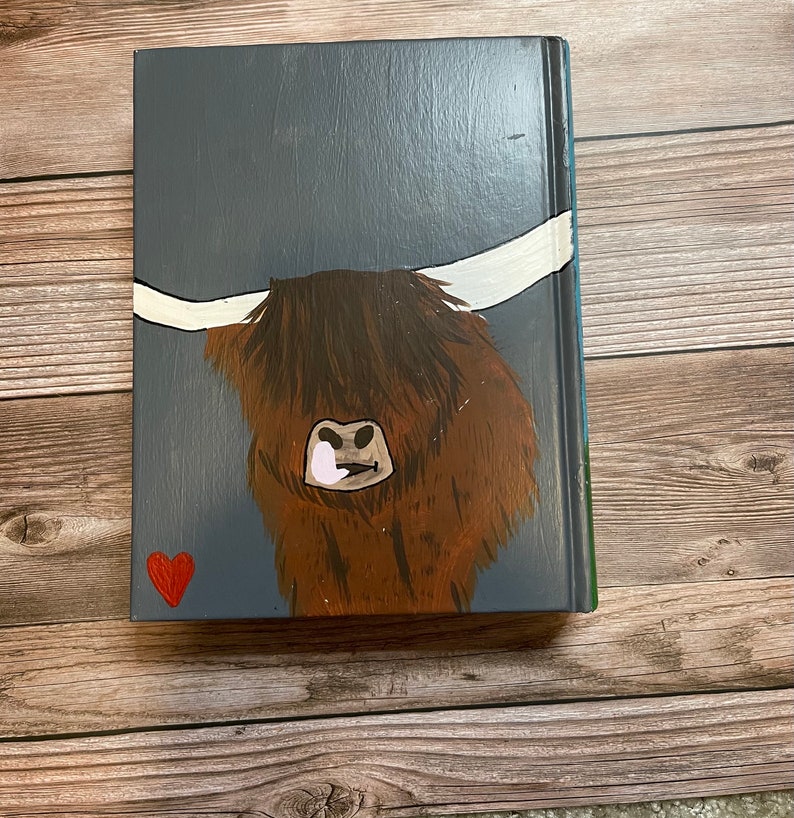 Custom Hand Painted Highland Cow Bible Christmas Gift Baby - Etsy