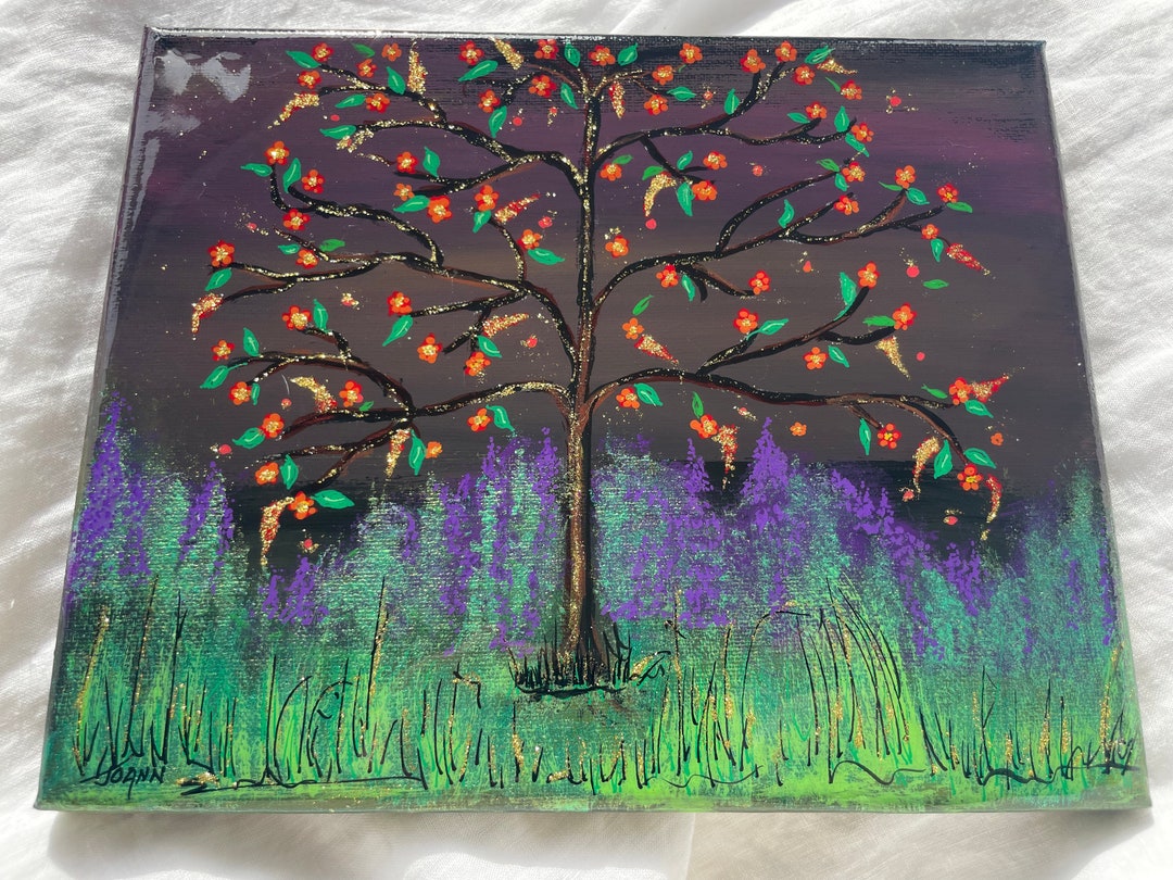 8x10 Original Acrylic Painting, Nature, Trees, Acrylic Painting ...