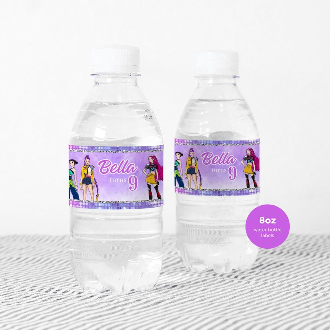 Kpop Singers Water Bottle Labels Printable, Kpop Theme Birthday Party ...