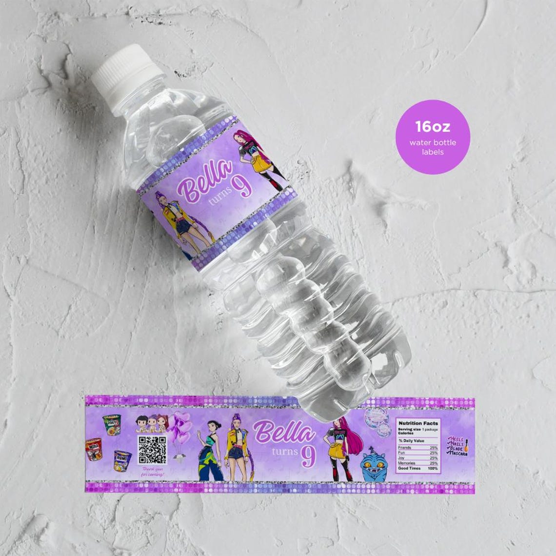 Kpop Singers Water Bottle Labels Printable, Kpop Theme Birthday Party ...