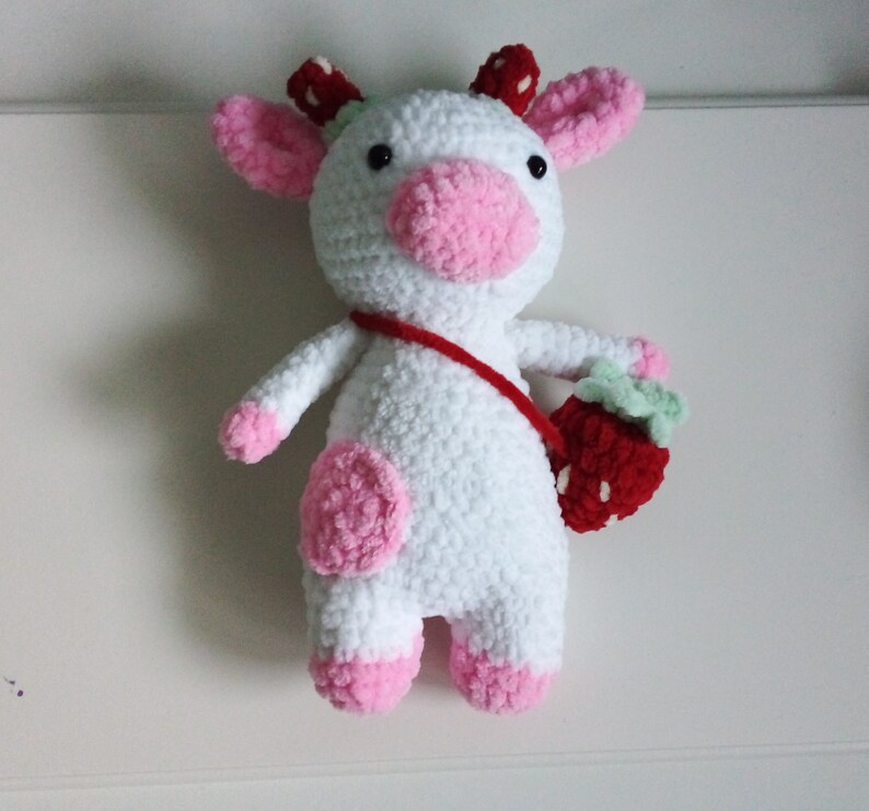 PDF Pattern 3 in 1 Crochet Fruit Cows Strawberry Cow Cherry Cow ...