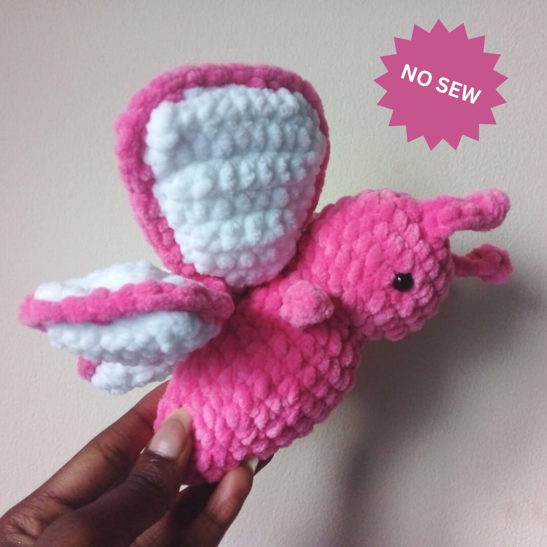 Crochet No Sew Butterfly PDF Pattern - Amigurumi Chunky Butterfly ...