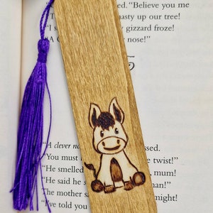 Handmade Wooden Pyrography Animal Bookmark - Etsy