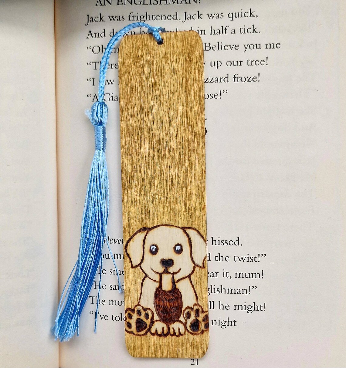 Handmade Wooden Pyrography Animal Bookmark - Etsy
