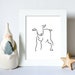 Lamb Line Art, Nursery Wall Art, Farm Animals, Minimalistic, Abstract ...
