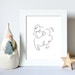 Sheep Line Art, Nursery Wall Art, Farm Animals, Minimalistic, Abstract ...
