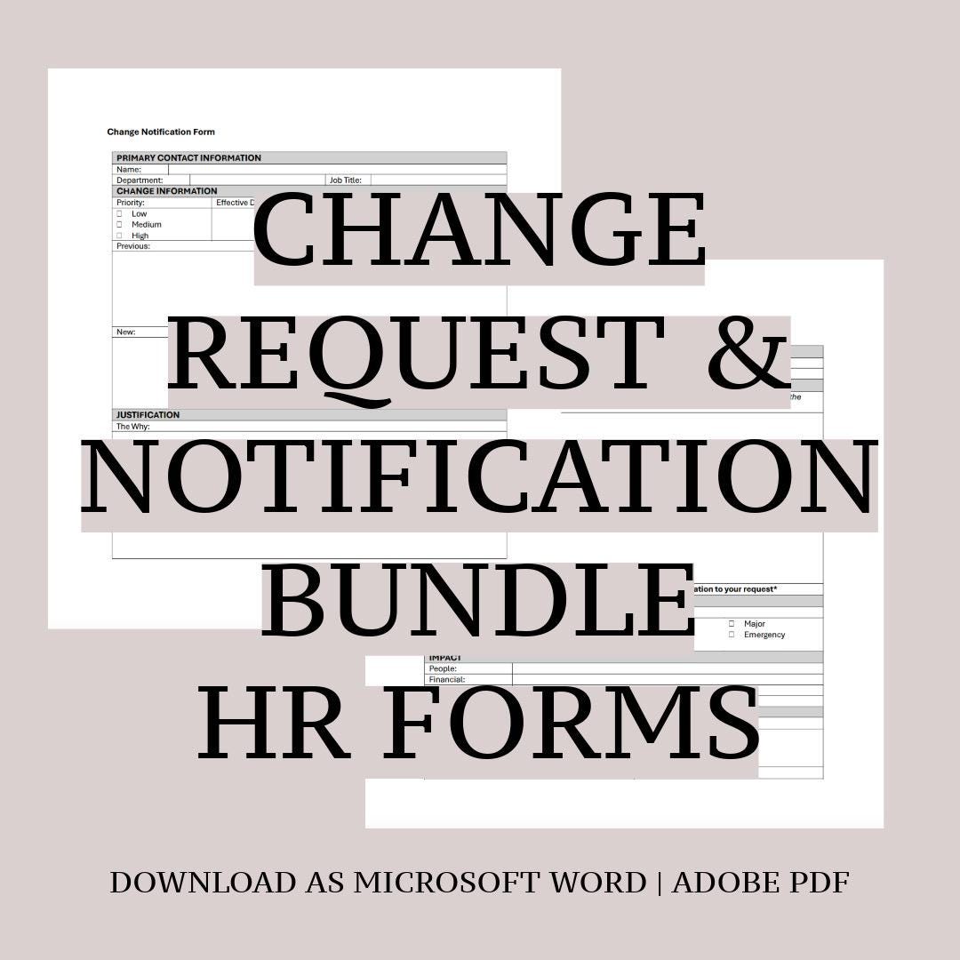 Change Request and Notification Forms | Allow Your Employees to Request ...