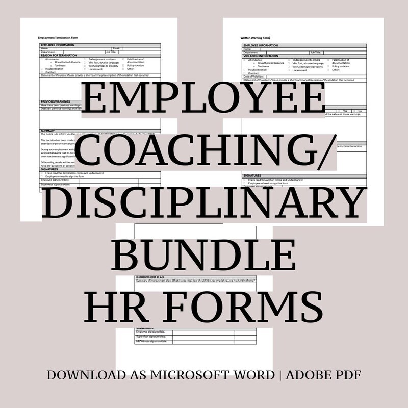 Employee Coaching Form - Etsy